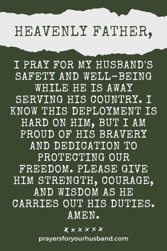 Prayer For My Deployed Husband