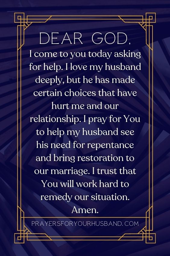 Prayers For My Husband's Repentance