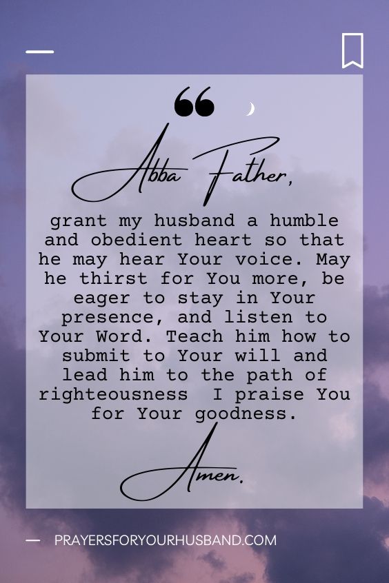 Prayers For My Husband To Hear God